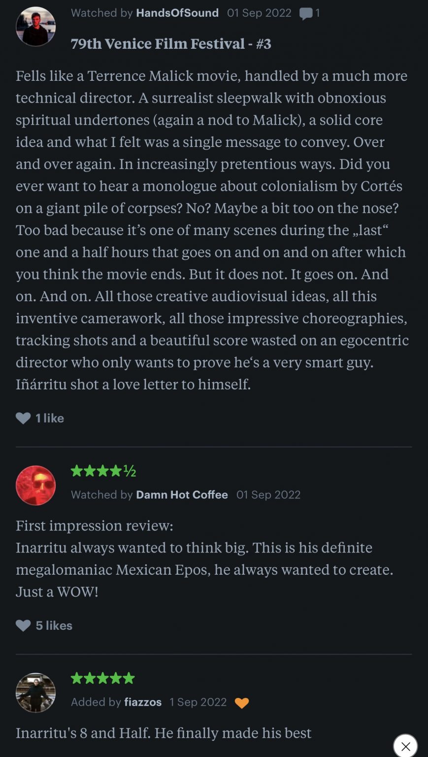 “Inarritu’s 8 1/2“? – Hollywood Elsewhere