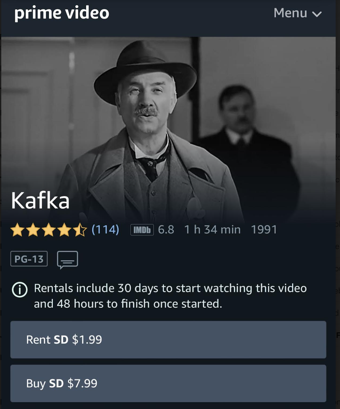 Peeking Back at “Kafka” – Hollywood Elsewhere